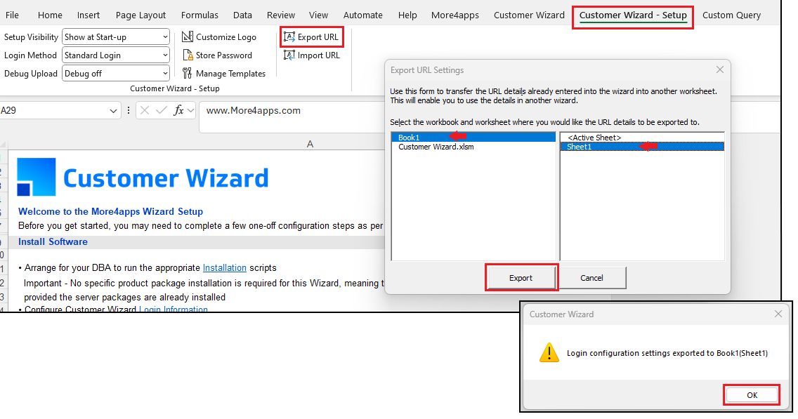 How to Copy Your Connection URLs into a New WIzard